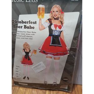 Dresses | 3 Pc Ladies Oktoberfest Beer Babe Dress Costume Set Medlg ...
